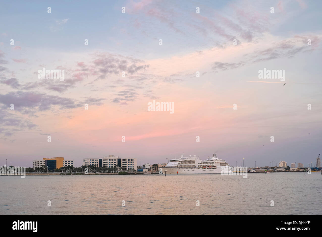 Port of Miami, Biscayne Bay, Miami, Florida, USA Stock Photo - Alamy