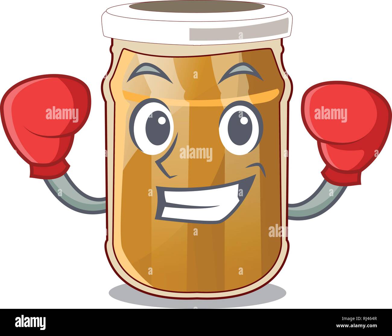 Boxing almond butter in a character jar Stock Vector Image & Art - Alamy