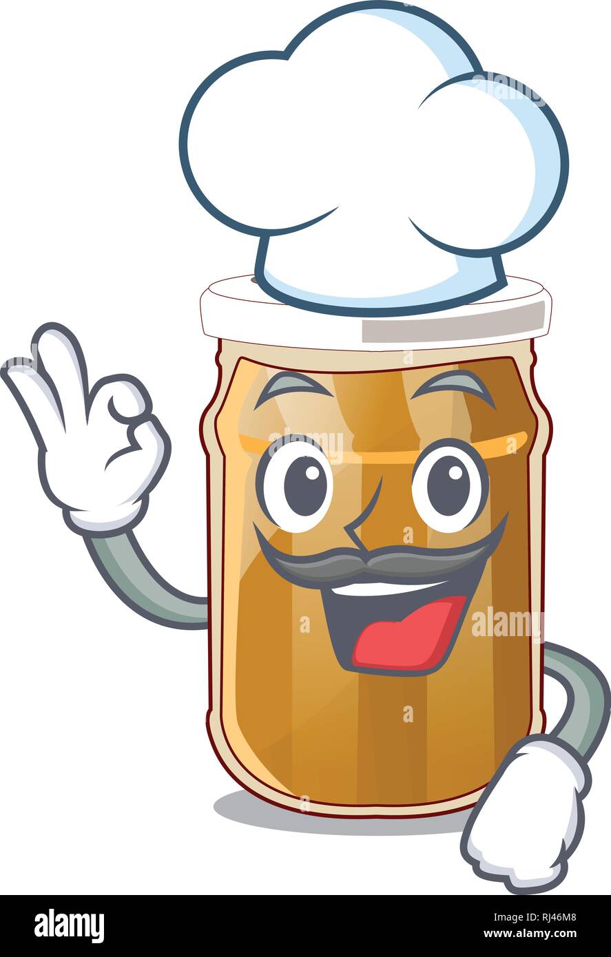Chef almond butter on a cartoon table Stock Vector Image & Art - Alamy