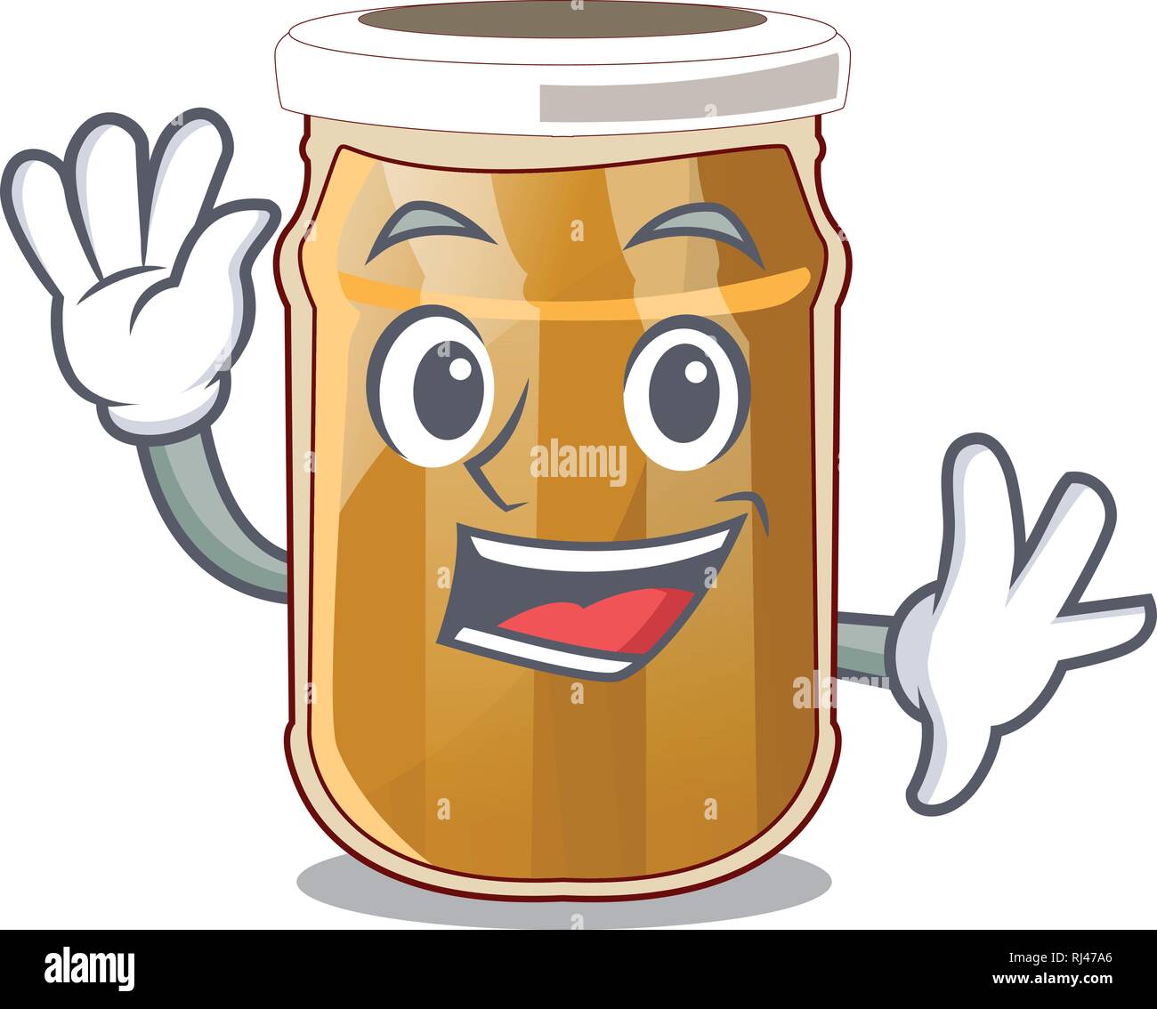 Waving almond butter on a cartoon table Stock Vector Image & Art - Alamy