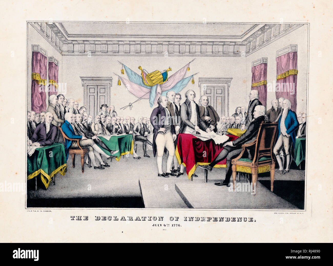 Declaration Of Independence Signing Cartoon