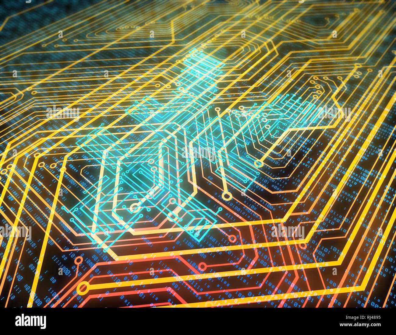 Electronic technology network data, RMB, smart circuit board Stock ...