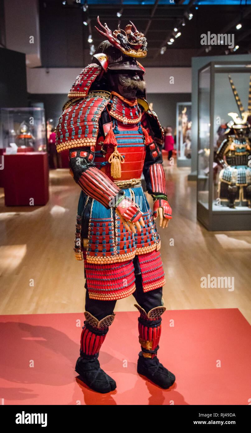 Samurai Warrior with Yokohagido Type Armor Stock Photo - Alamy