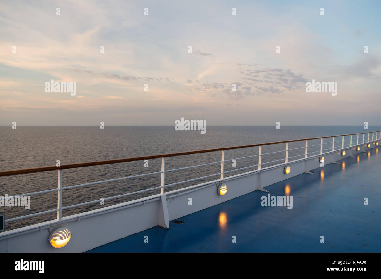 Ocean view from cruise ship at the evening Stock Photo - Alamy
