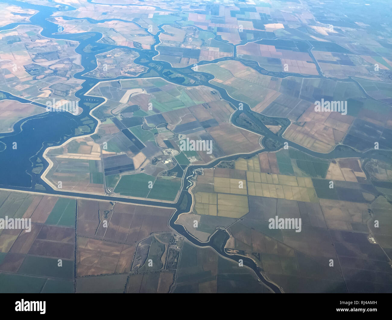Aerial rural landscape rivers hi-res stock photography and images - Alamy