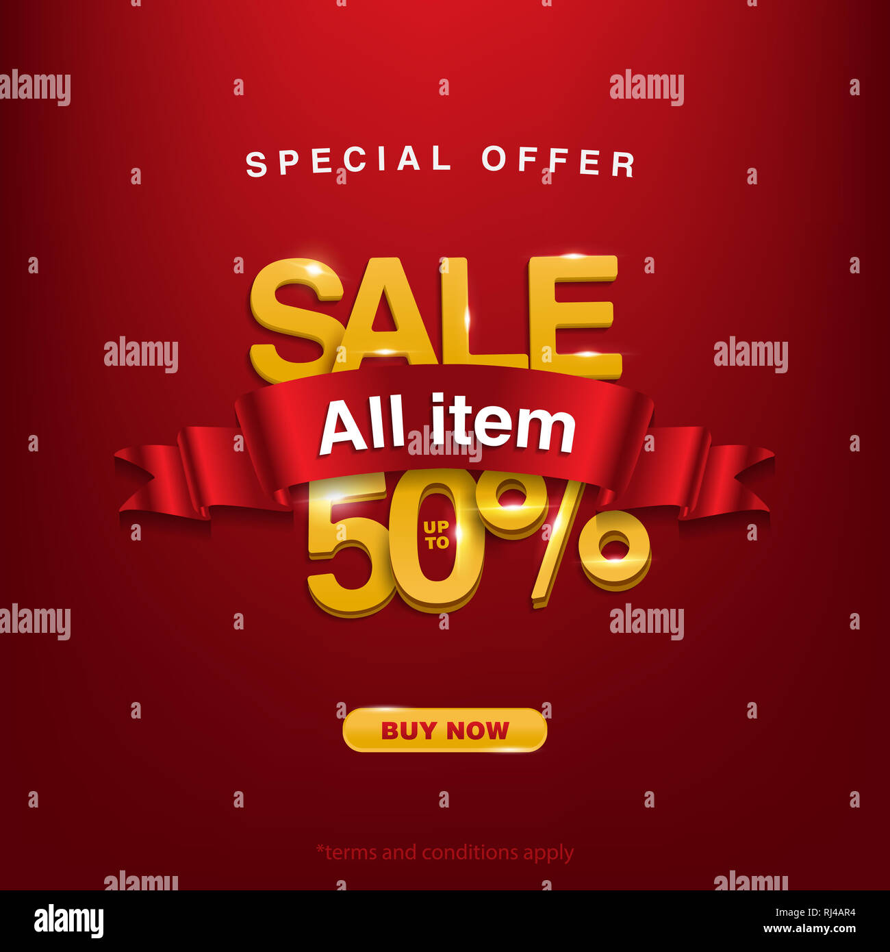 Sale banner template design Big sale special up to 50% off Stock Photo ...