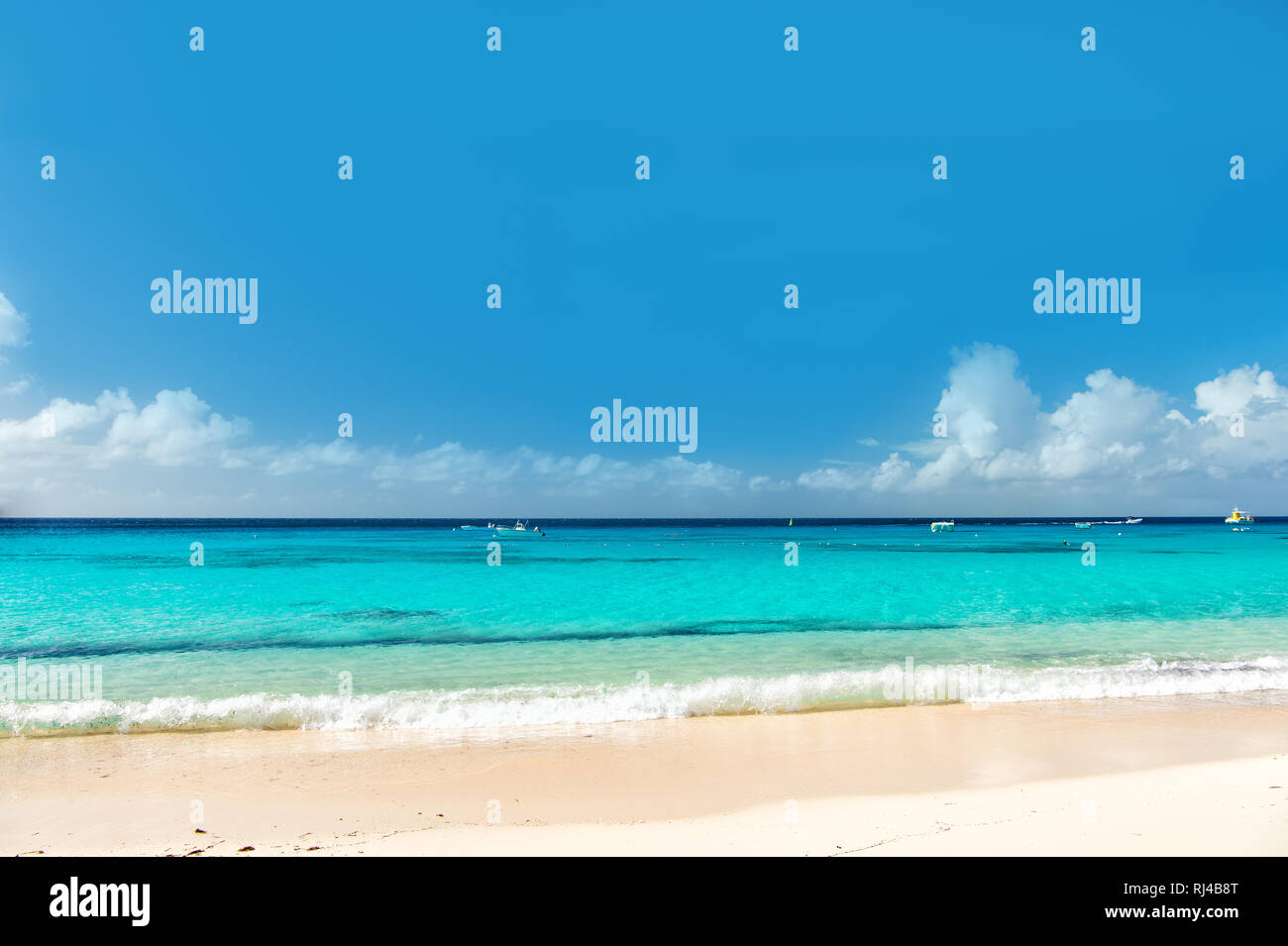 Beautiful marine view on sea coast line with clean wavy surf water on ...