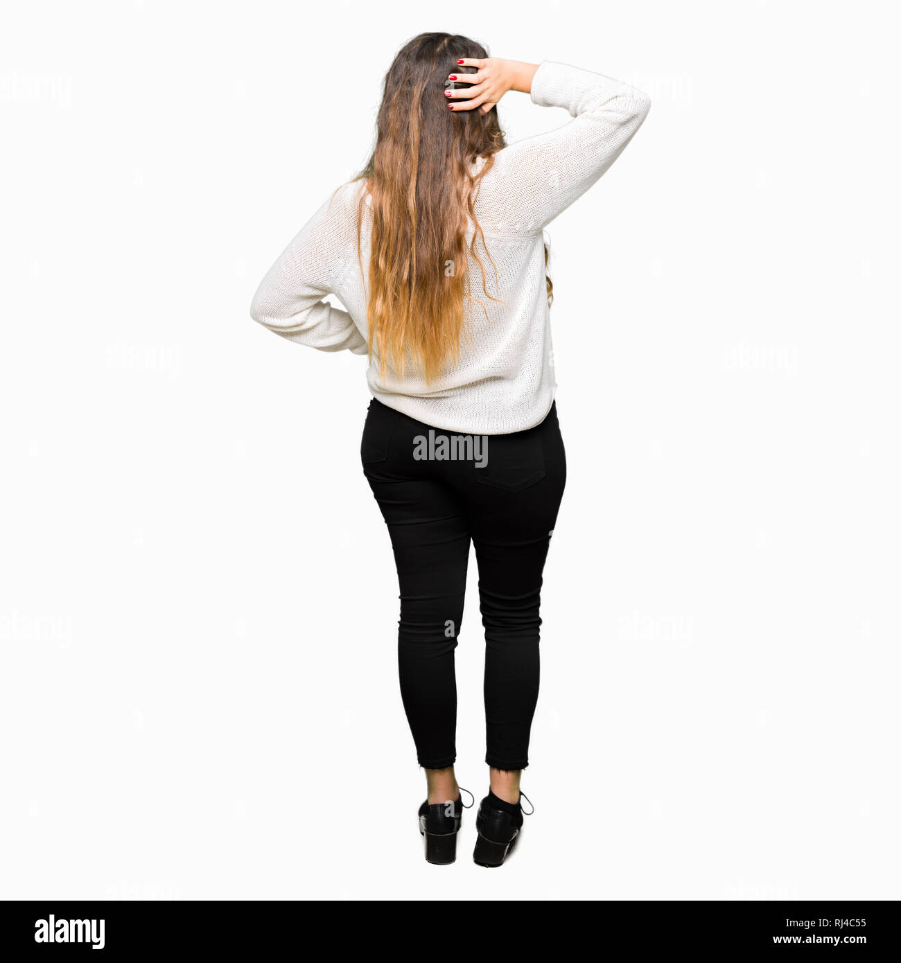 Woman indian rear view Cut Out Stock Images & Pictures - Alamy