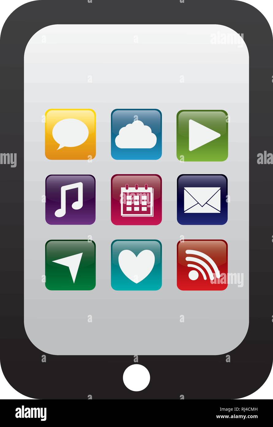 Tablet play button not icon Stock Vector Images - Alamy