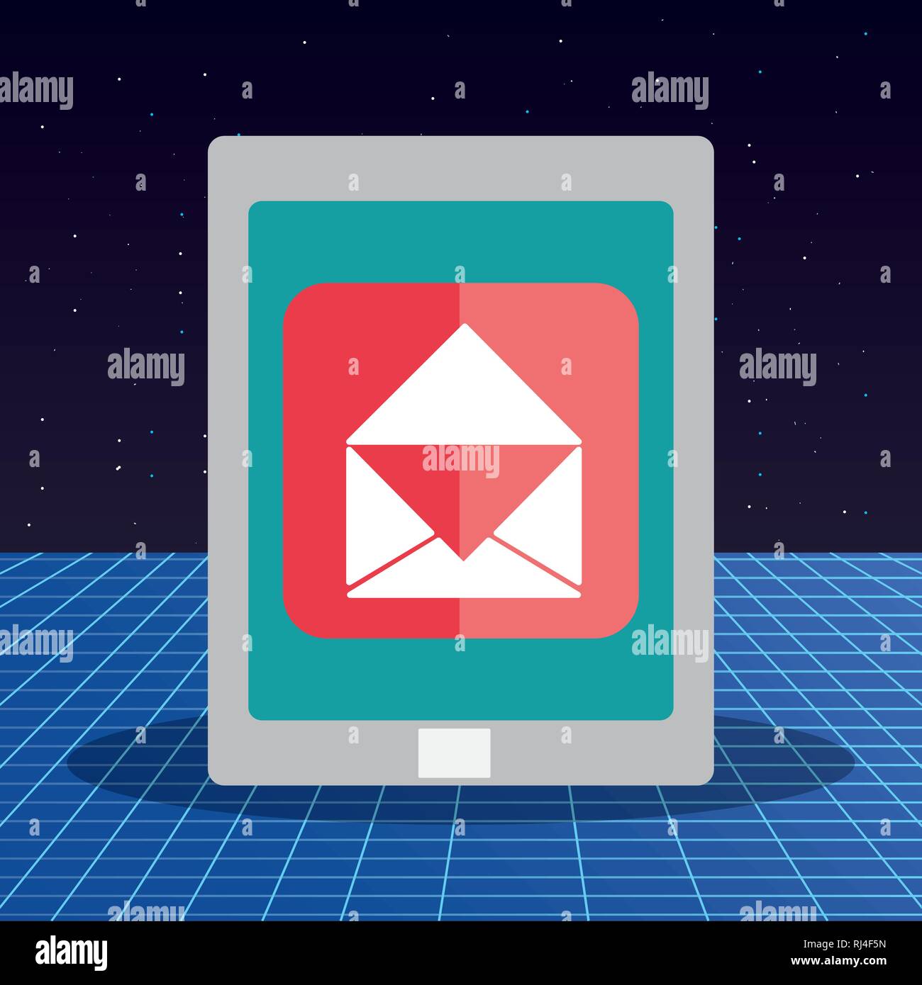 tablet with email app vector illustration design Stock Vector Image ...