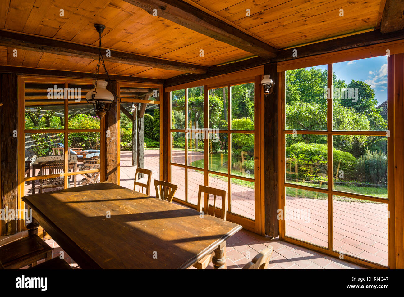 interior of garden house Stock Photo - Alamy
