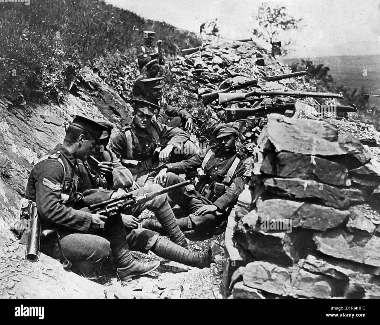 WW1 British troops in Salonika Stock Photo - Alamy