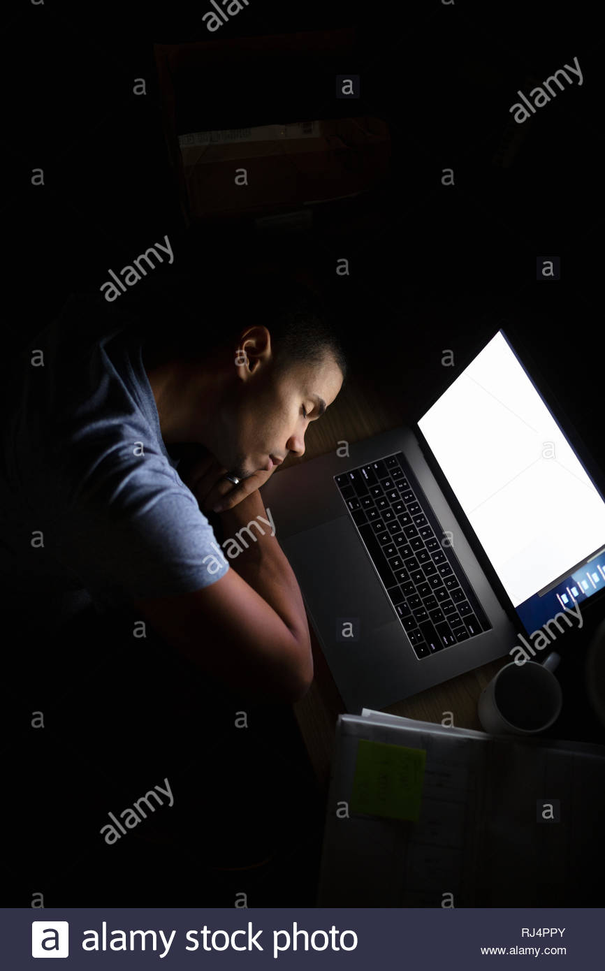 Man sleeping office night hi-res stock photography and images - Alamy