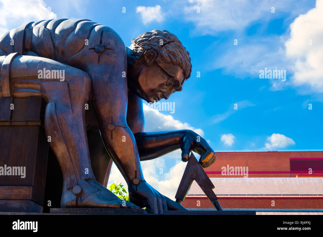 London, UK - May 18 2018: The Newton Sculpture by Eduado Paolozzi based ...