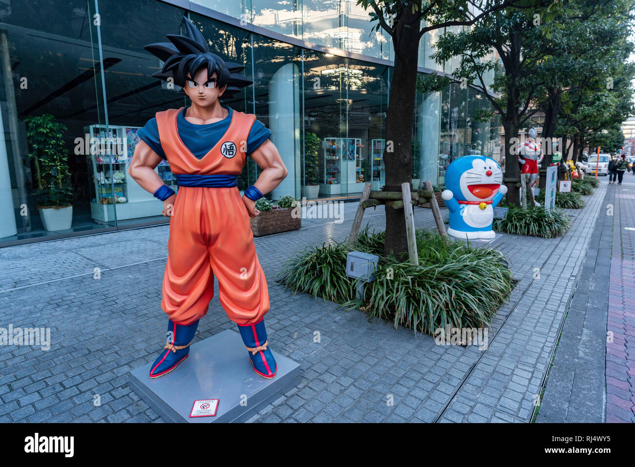 Character statue, outside head office of BANDAI Co., Ltd., Taito-Ku ...