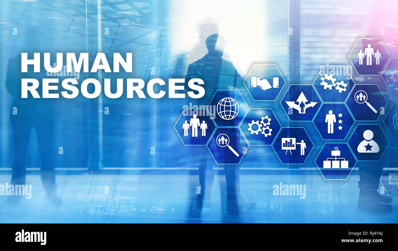 Human Resources HR management concept. Human resources pool, customer ...