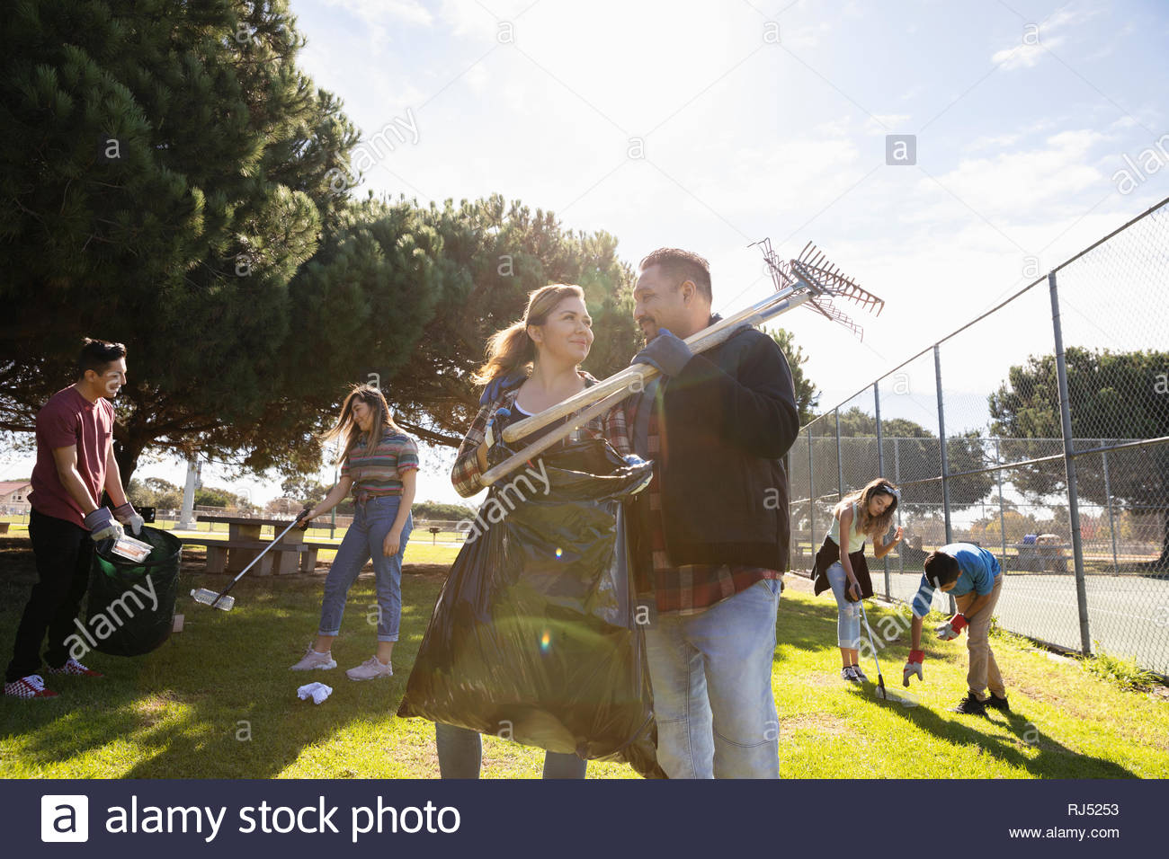 People Cleaning Community Park High Resolution Stock Photography and ...