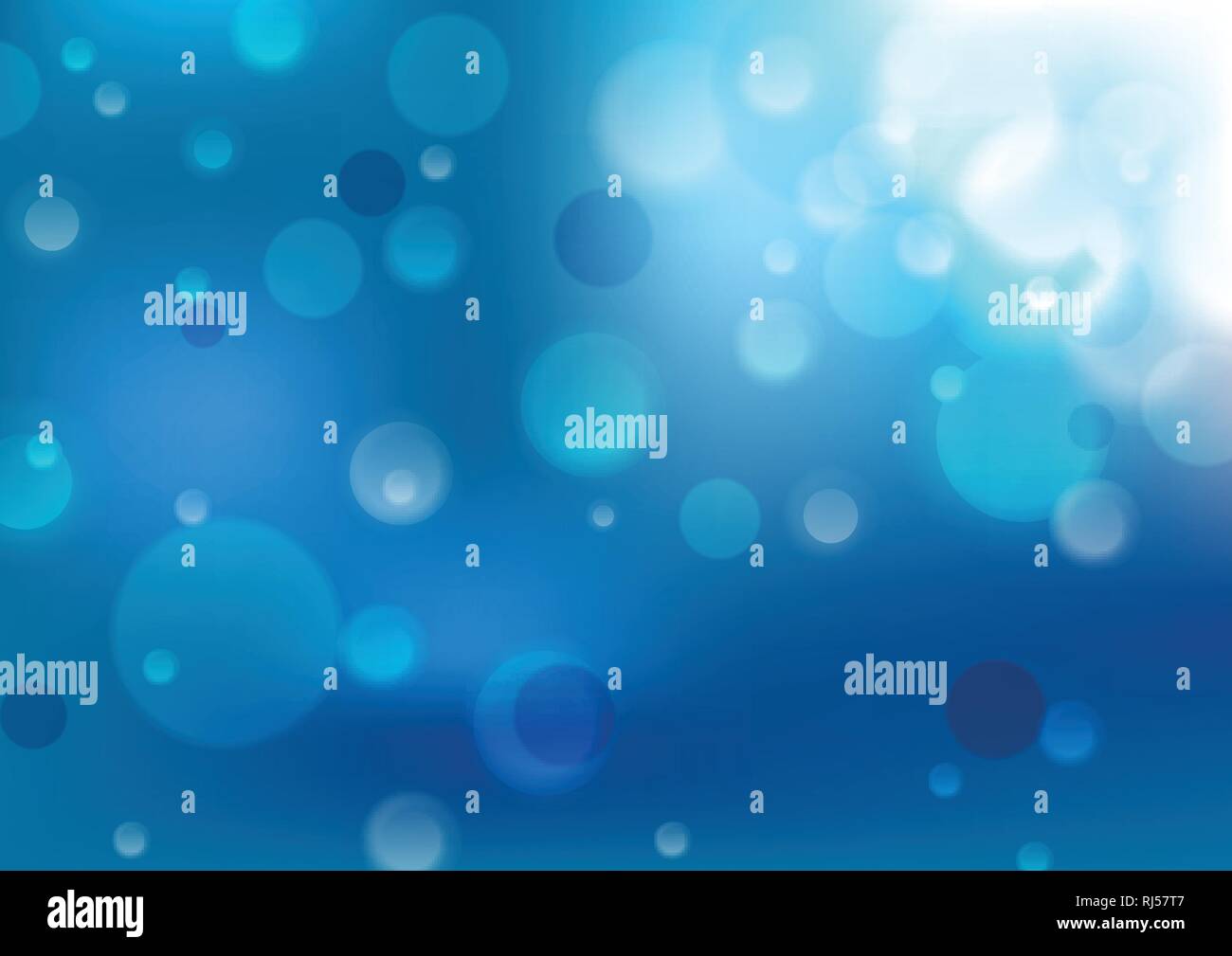 Deep blue shiny abstract bokeh background. Vector design Stock Vector ...