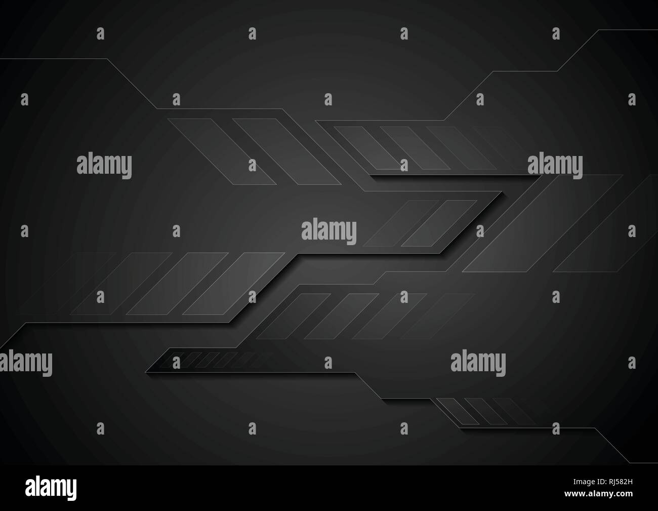 Abstract black technology futuristic corporate background. Vector ...