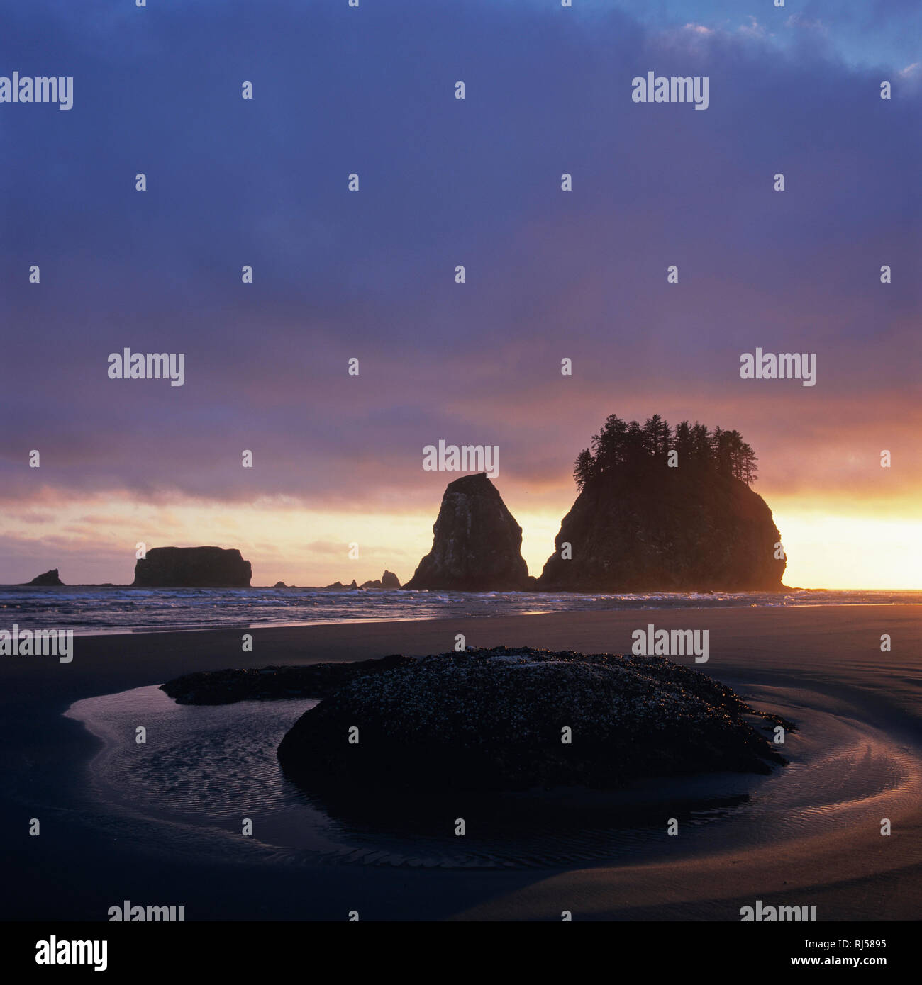 Second Beach, Olympic Nationalpark Stock Photo - Alamy