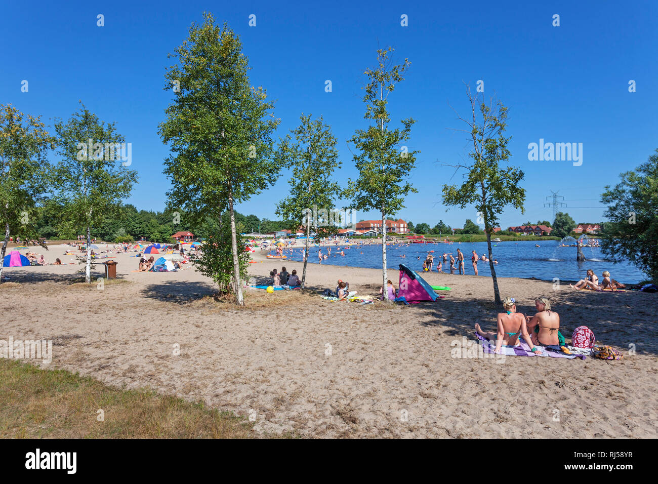 Badestrand, Timmeler Meer, Gro?efehn Stock Photo - Alamy