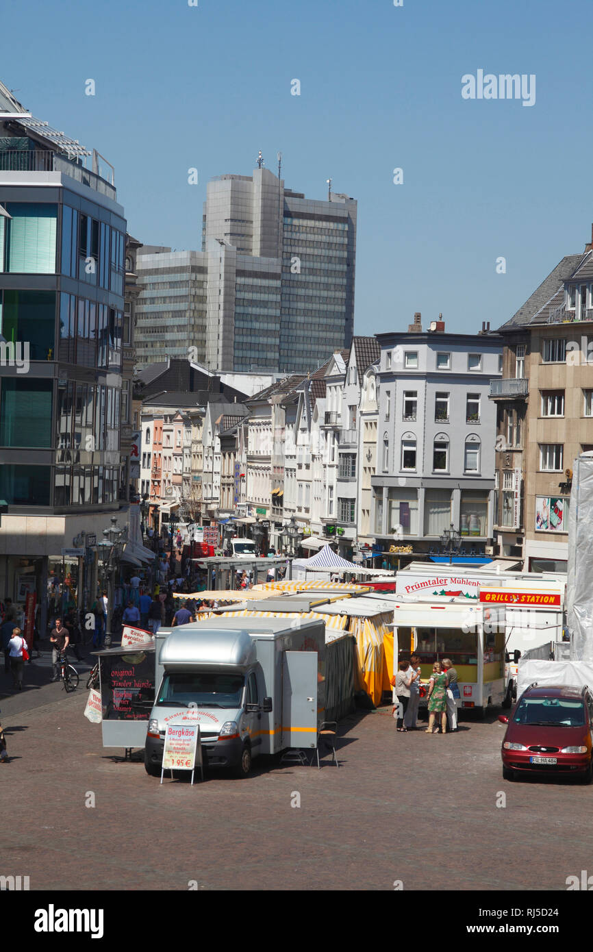 Marktplatz, Marktstände, Bonn, Nordrhein-Westfalen, Deutschland, Europa ...