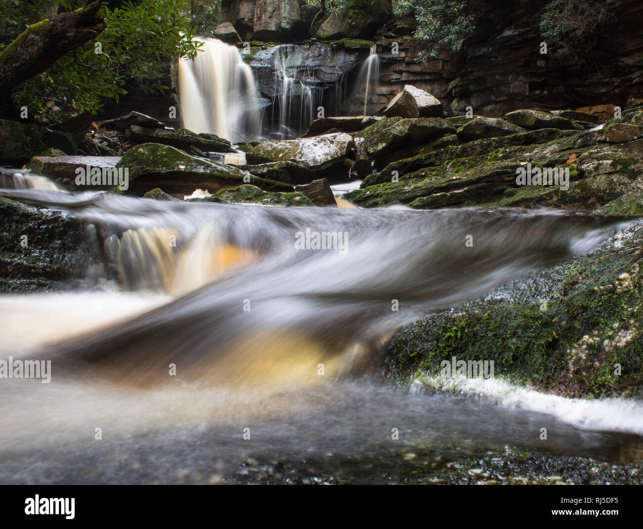 Upper Elakala Falls at Blackwater Falls State Park in West Virginia ...