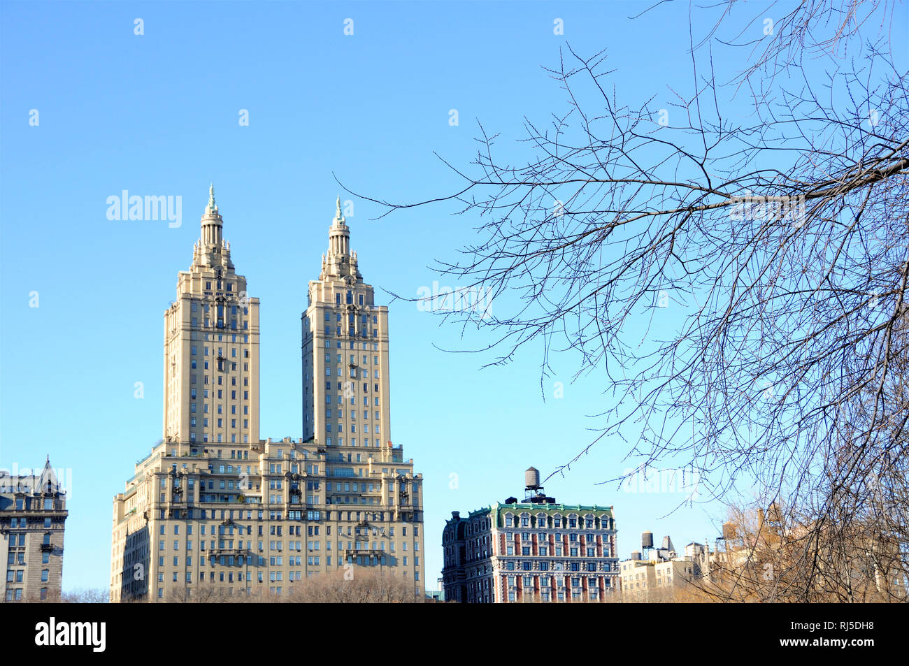 Two tall buildings on the Upper West Side of Manhattan's Central Park ...