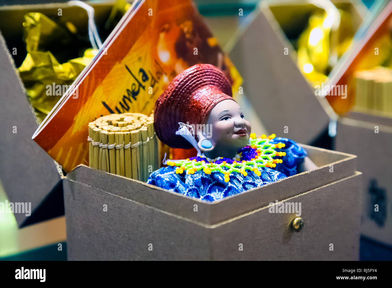 Johannesburg, South Africa - April 27 2011: African Curios in an Up ...