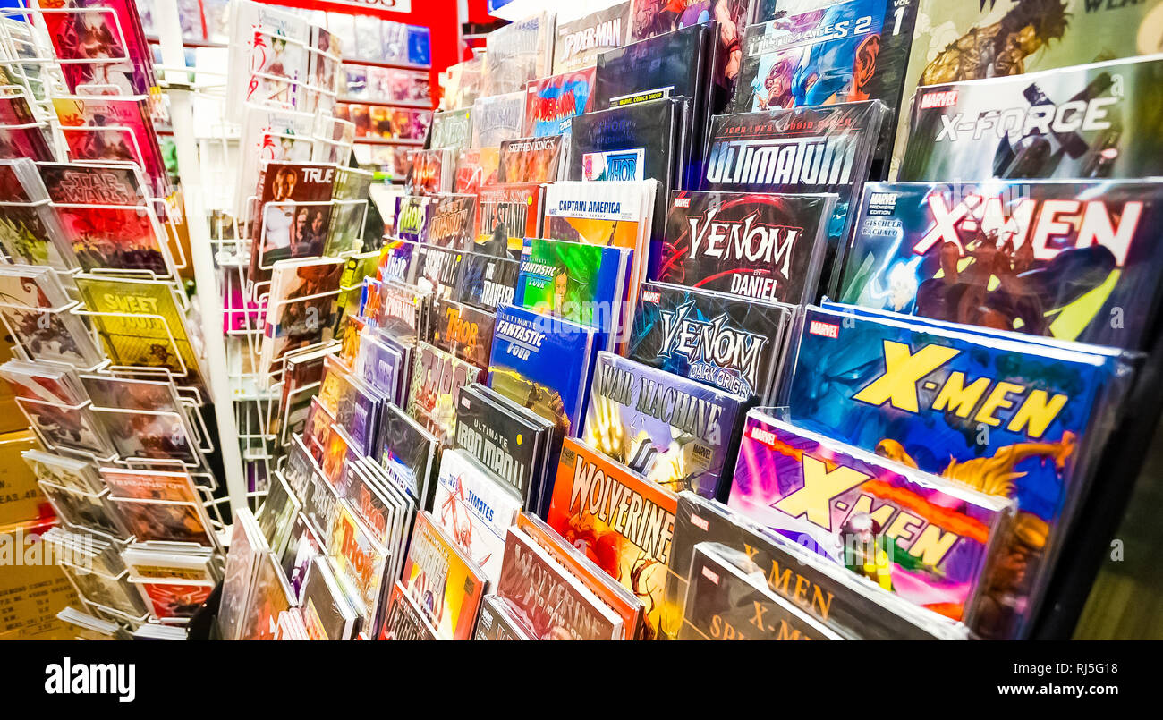 Johannesburg, South Africa - July 05 2011: Inside interior of a Comic ...
