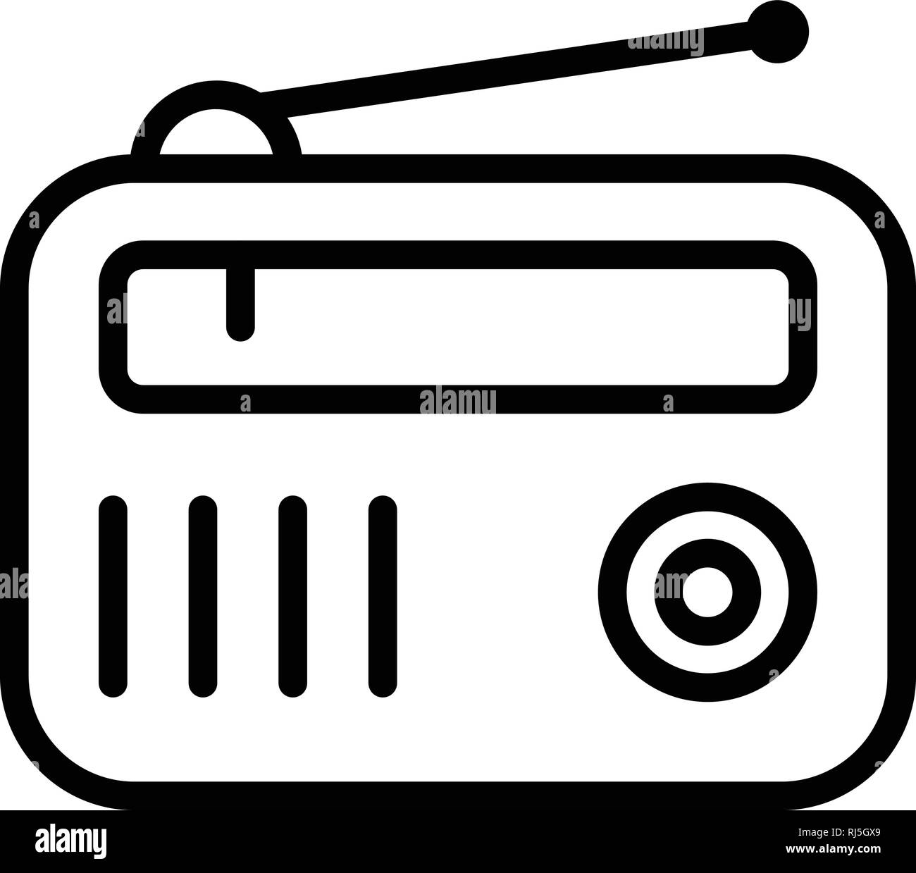 Radio Vector Icon Sign Icon Vector Illustration For Personal And ...