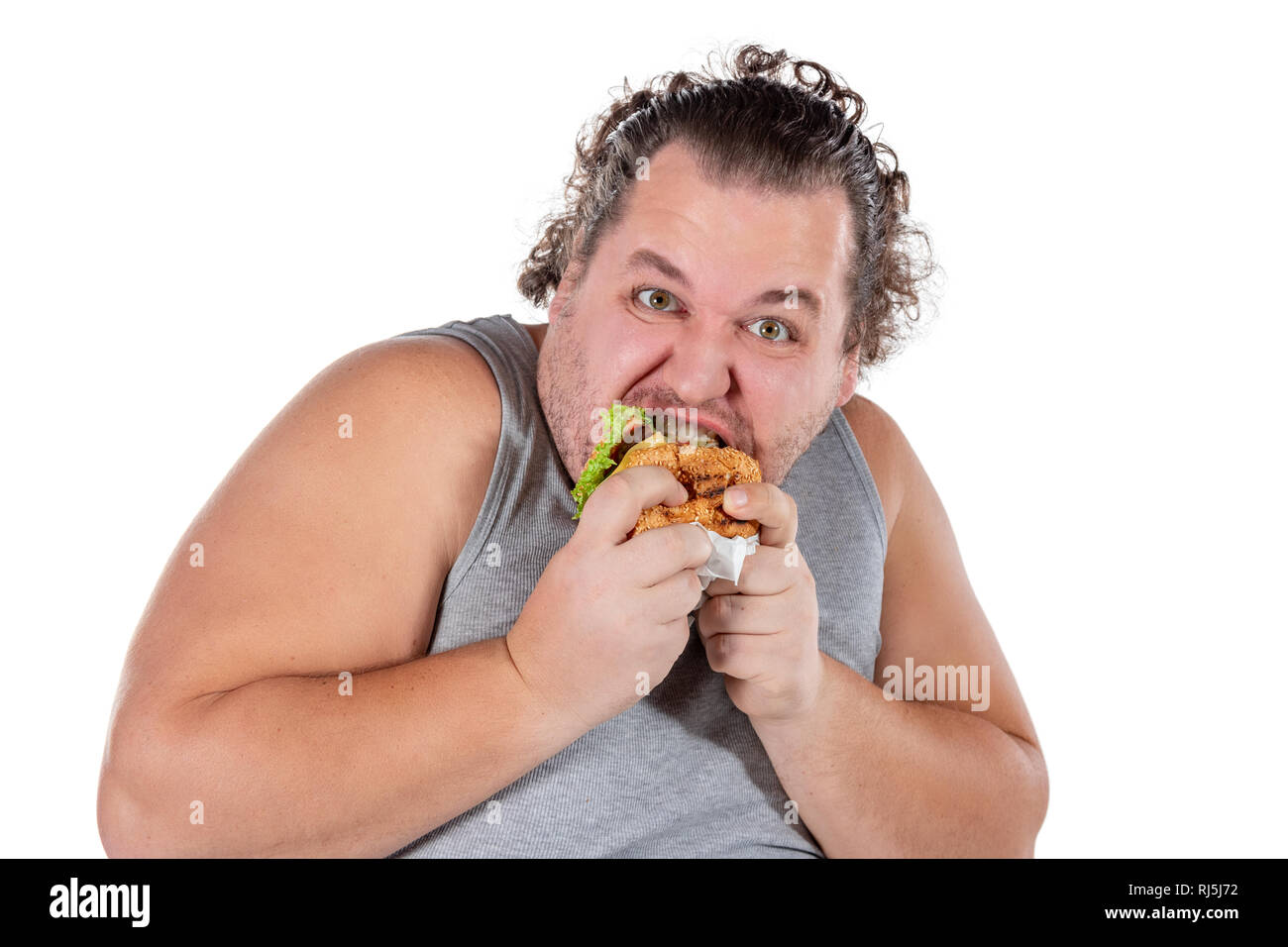 Funny Fat Guy Eating