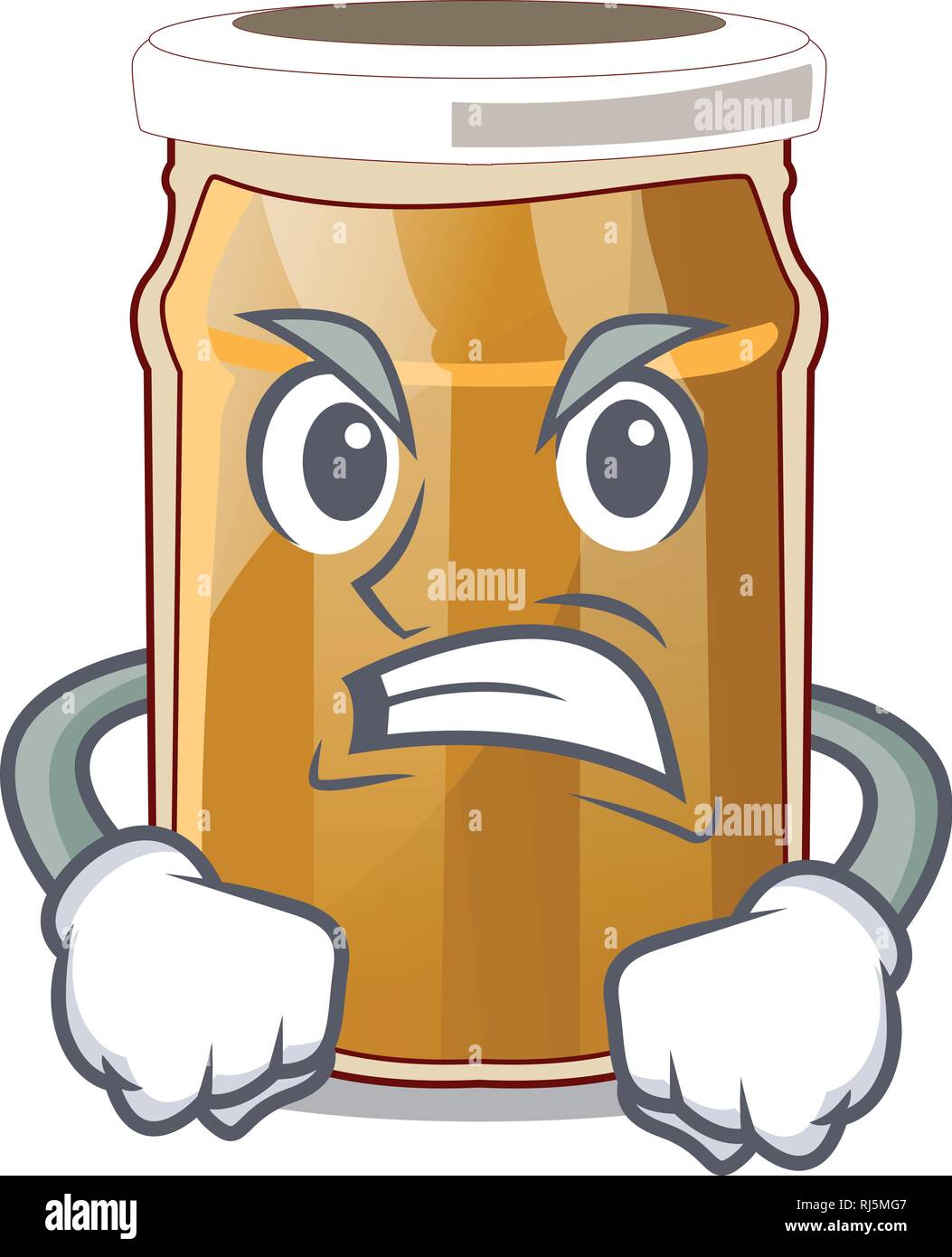 Angry almond butter cartoon in a bowl Stock Vector Image & Art - Alamy