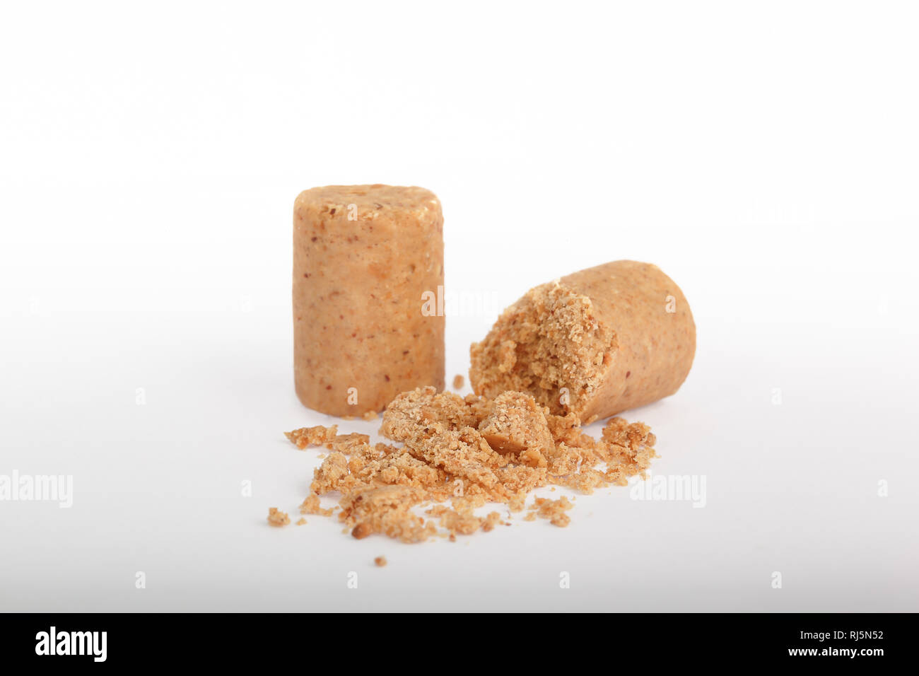 Pacoca.Traditional Brazilian Peanut candy isolated on white background ...