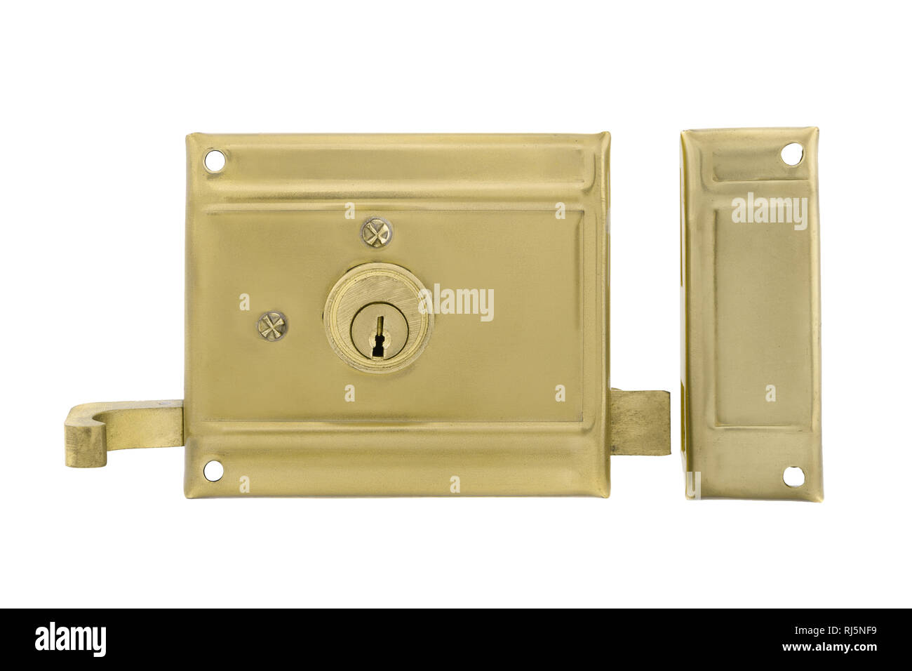 Doors and door handles with key isolated on white (door, handle, gate ...