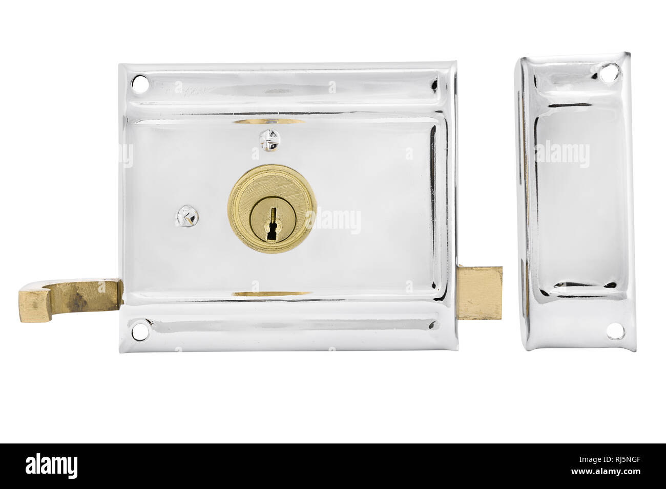 Doors and door handles with key isolated on white (door, handle, gate ...