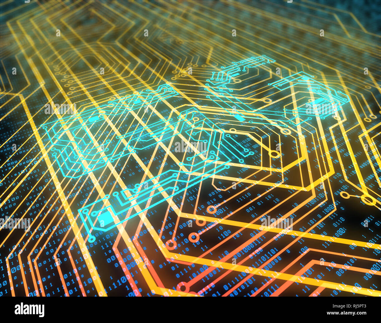 Electronic technology network data, 5G, smart circuit board Stock Photo ...