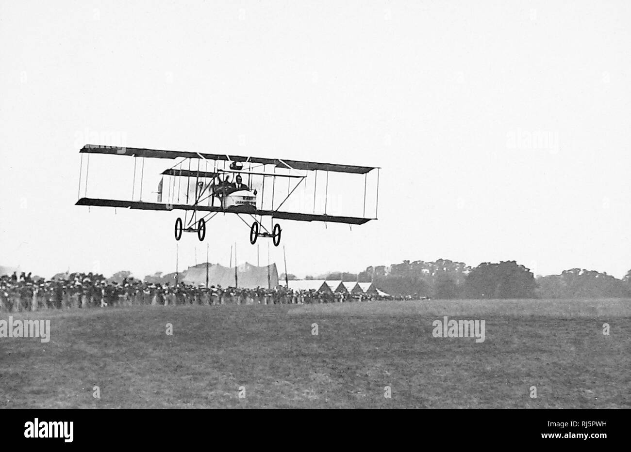 Old plane biplane Black and White Stock Photos & Images - Alamy