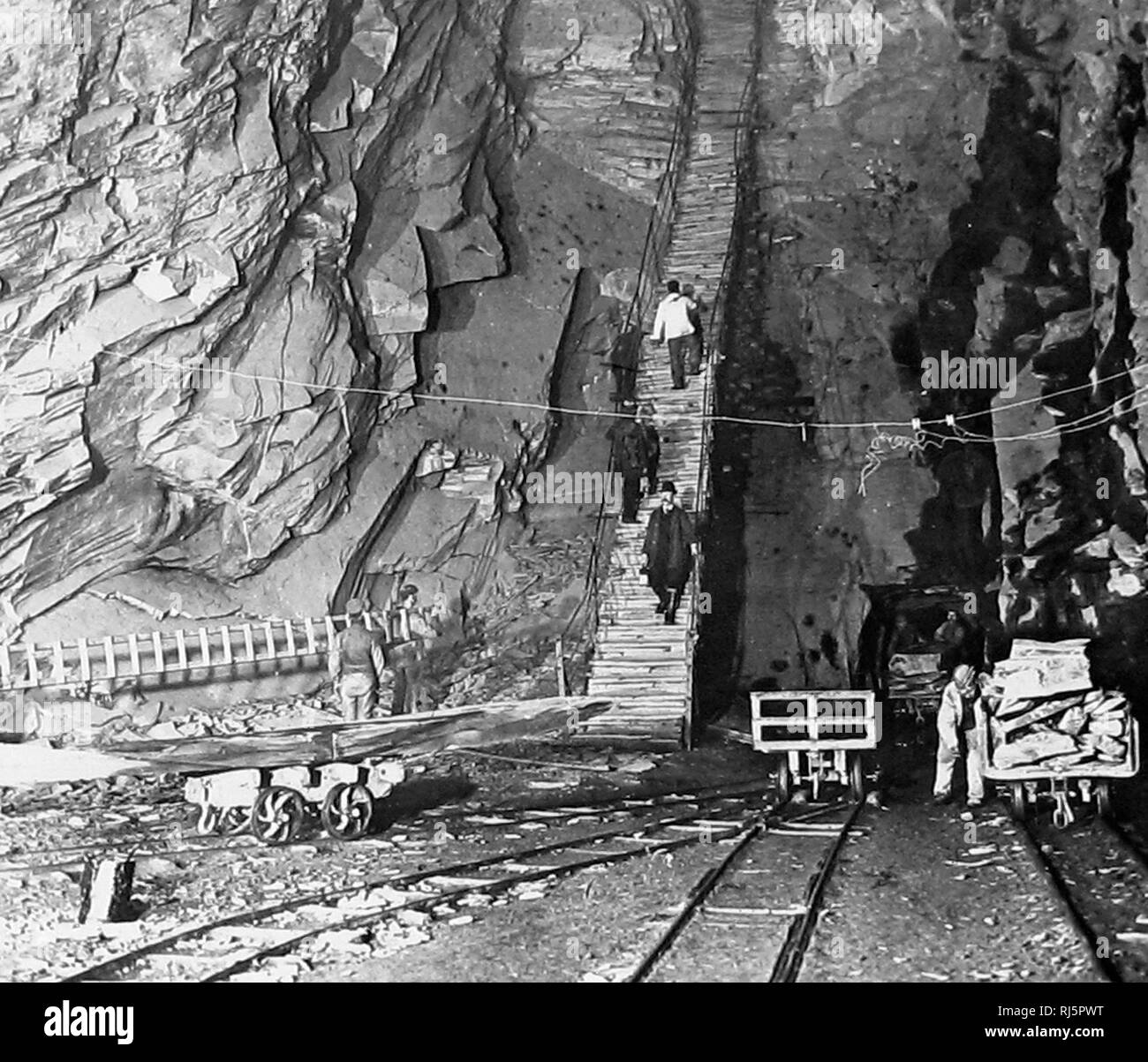 Mining slate mine Black and White Stock Photos & Images - Alamy