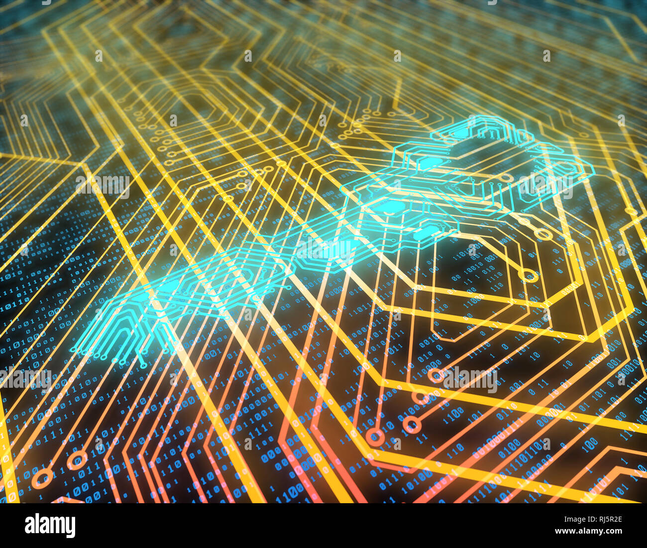 Electronic technology network data, keys, smart circuit boards Stock ...