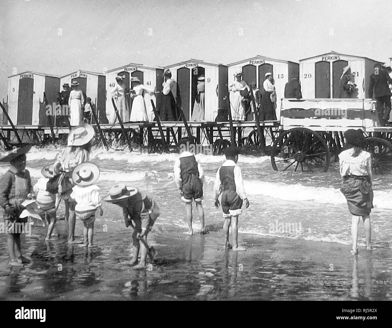 Margate Bathing machines Stock Photo - Alamy