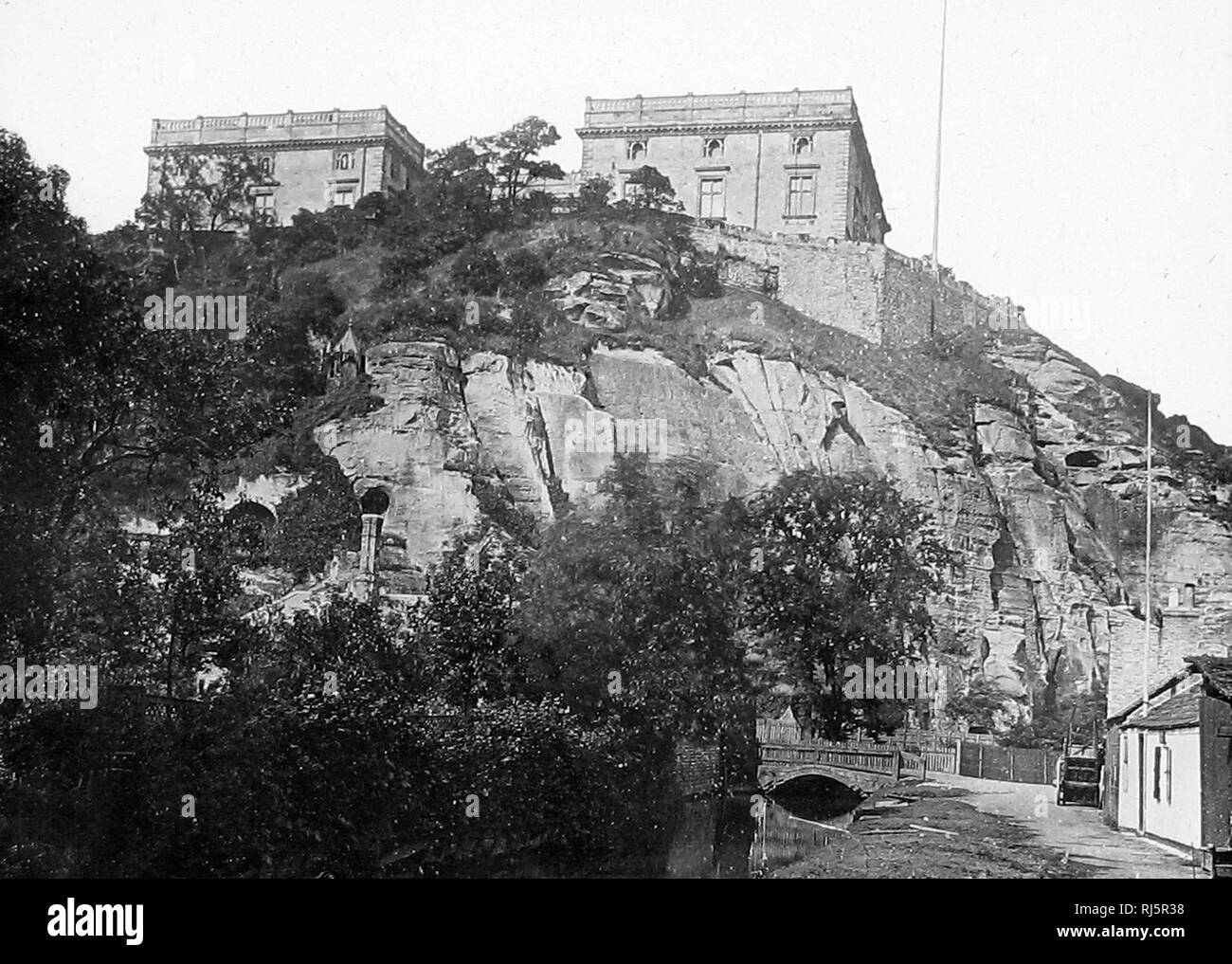 Old nottingham castle Black and White Stock Photos & Images - Alamy