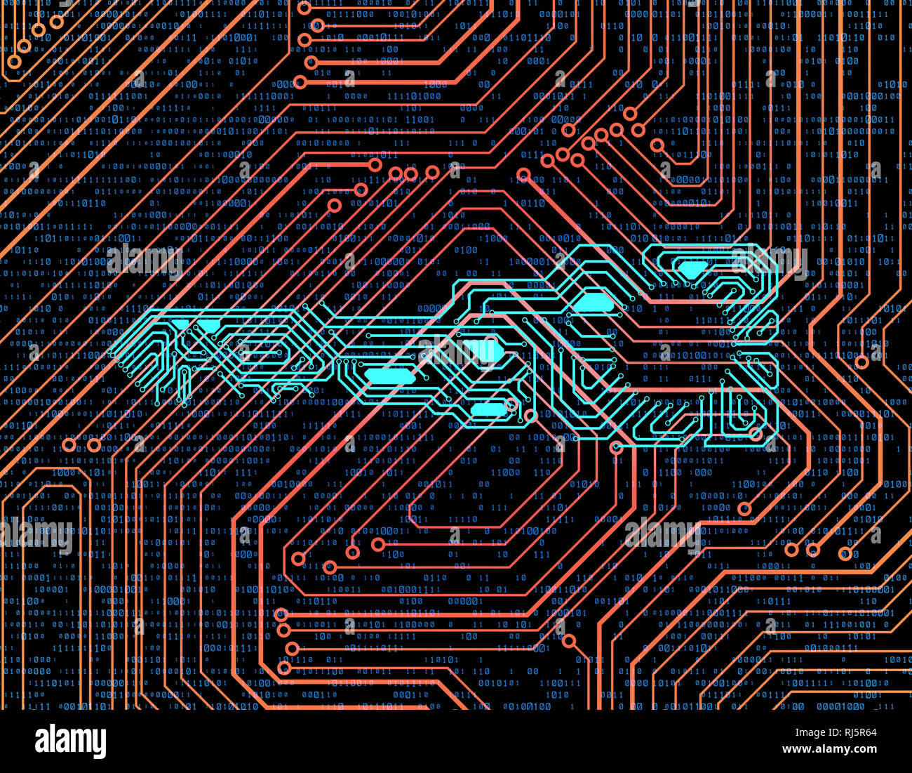 Electronic technology network data, keys, smart circuit boards Stock ...