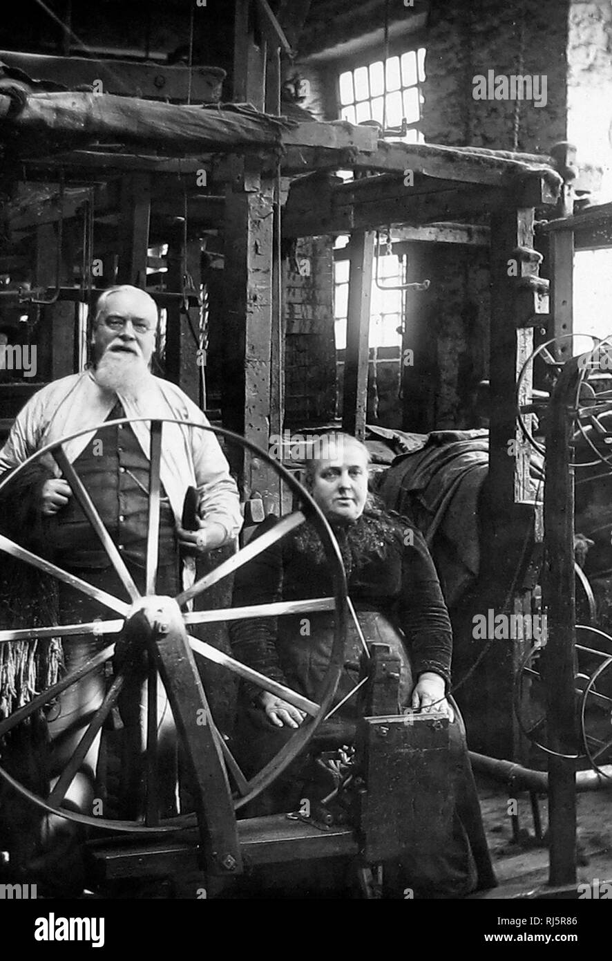 Victorian hand loom weaver hi-res stock photography and images - Alamy