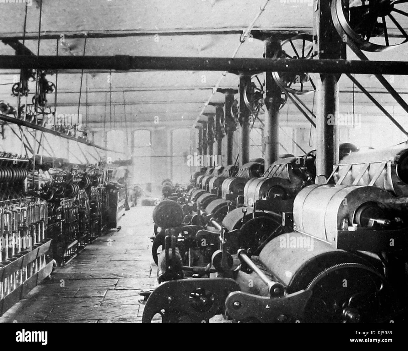 Textile factory machines Stock Photo - Alamy