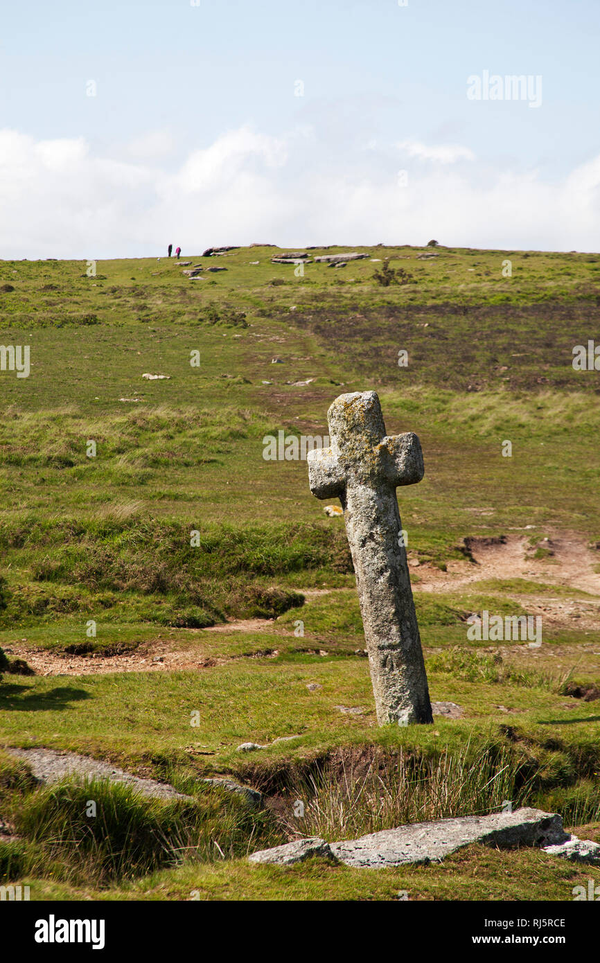 Windy Post Cross Grimstone and Sortridge Leat Dartmoor National Park ...