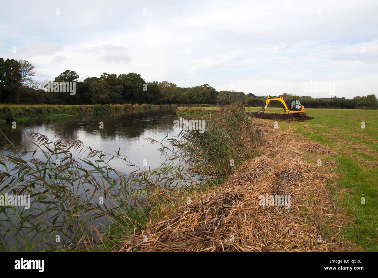 Creating slack water areas beside the river avon hi-res stock ...