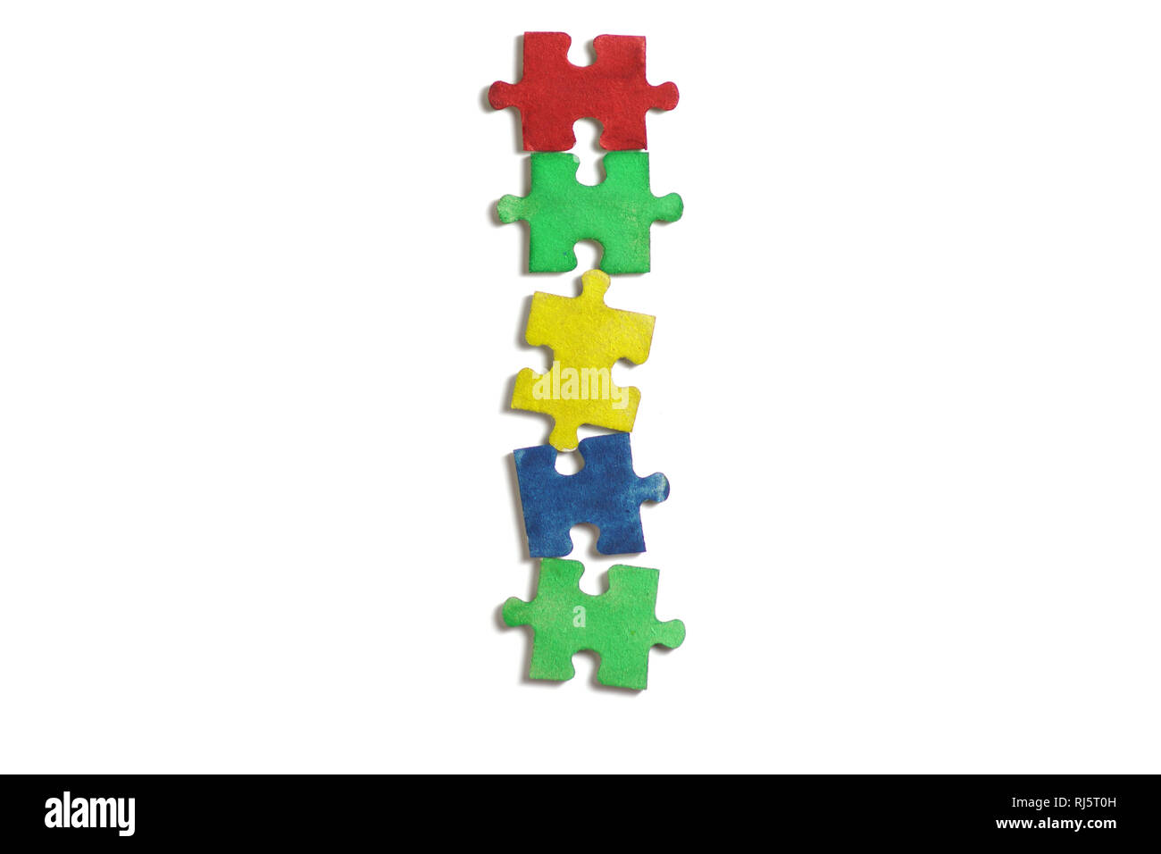 Colourful jigsaw puzzle and alphabet tiles with AUTISM word. Autism ...