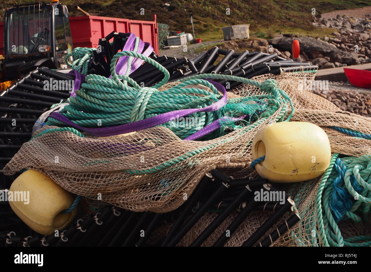 Pile trailer nets hi-res stock photography and images - Alamy