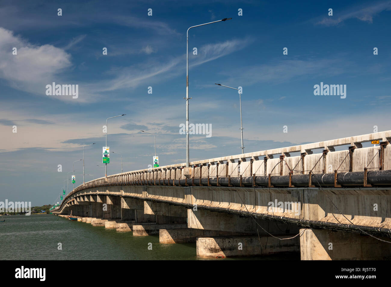 Cambodia, Preah Koh Kong, Krong Khemara Phoumin, Koh Kong Bridge over ...